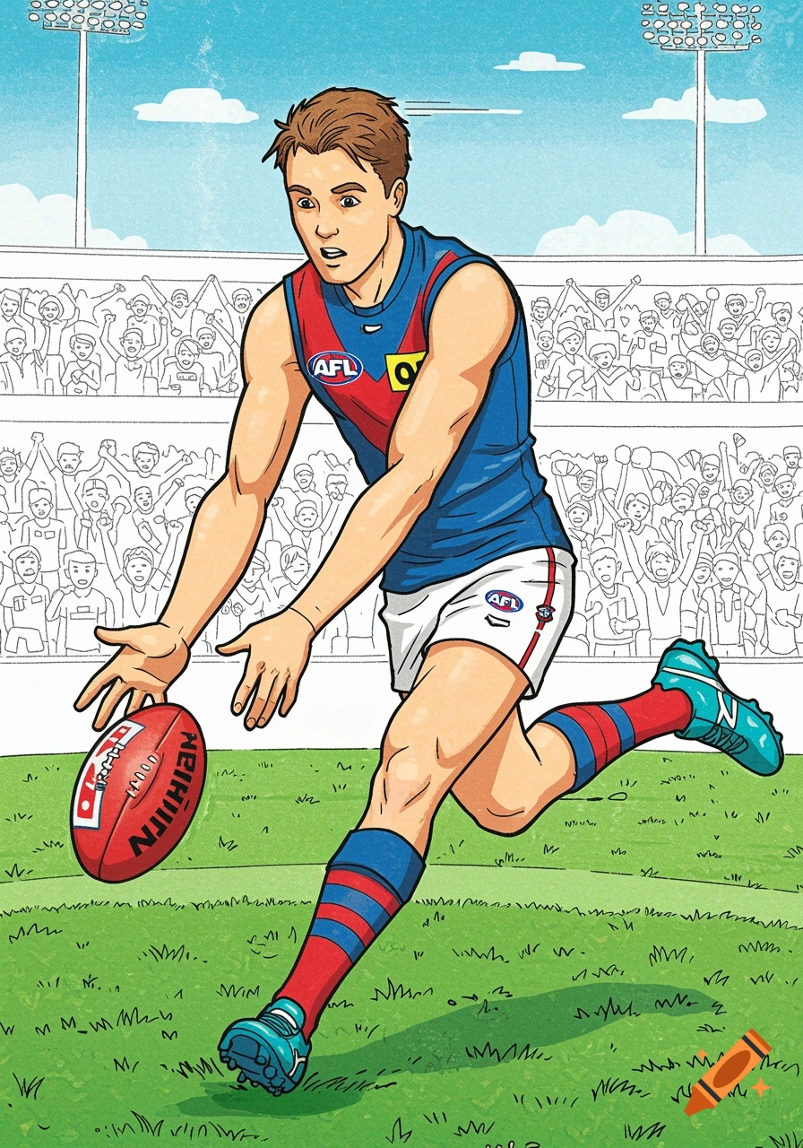 AFL coloring-in picture on Craiyon