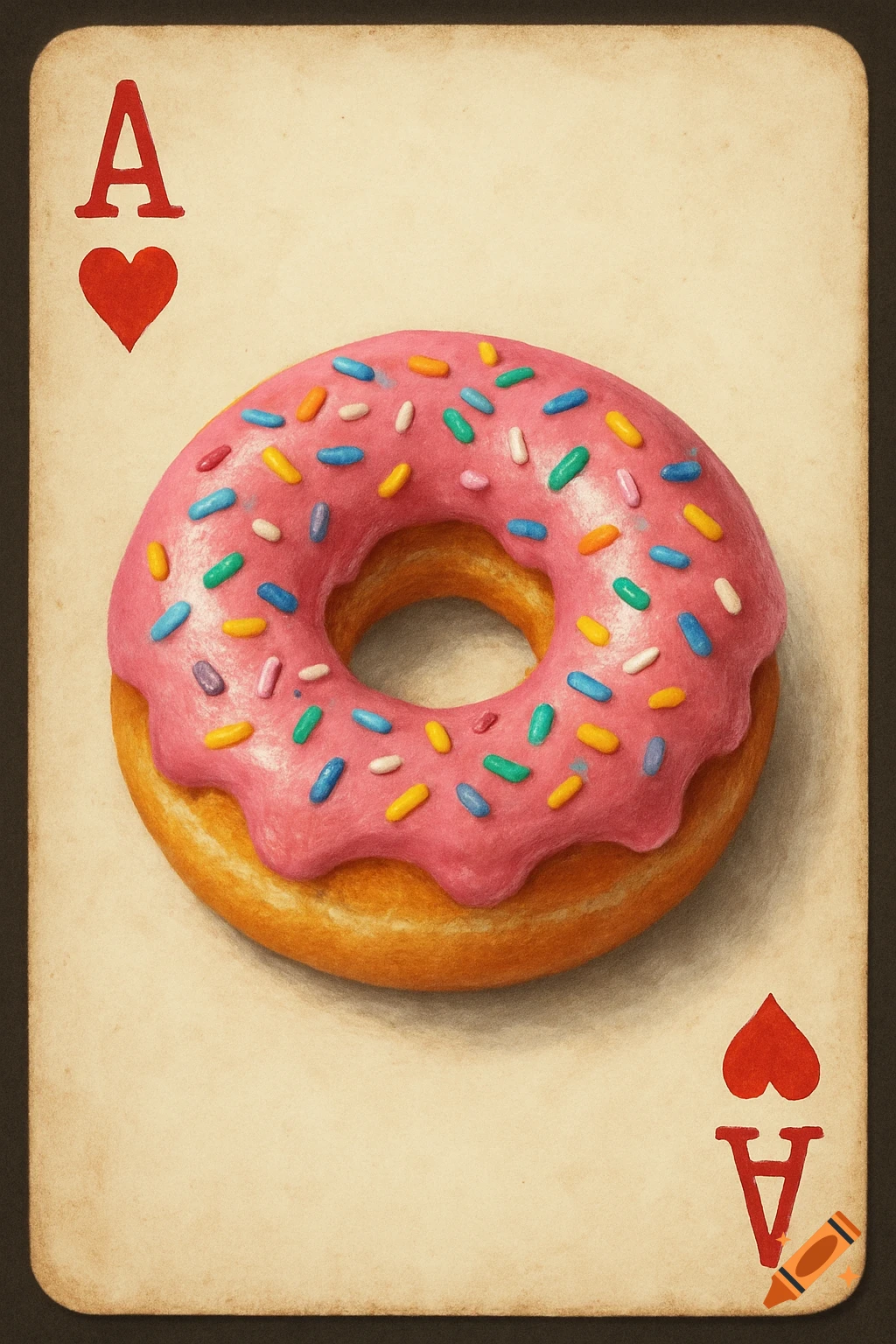 An Ace of Hearts playing card with a glowing red heart featuring a ...