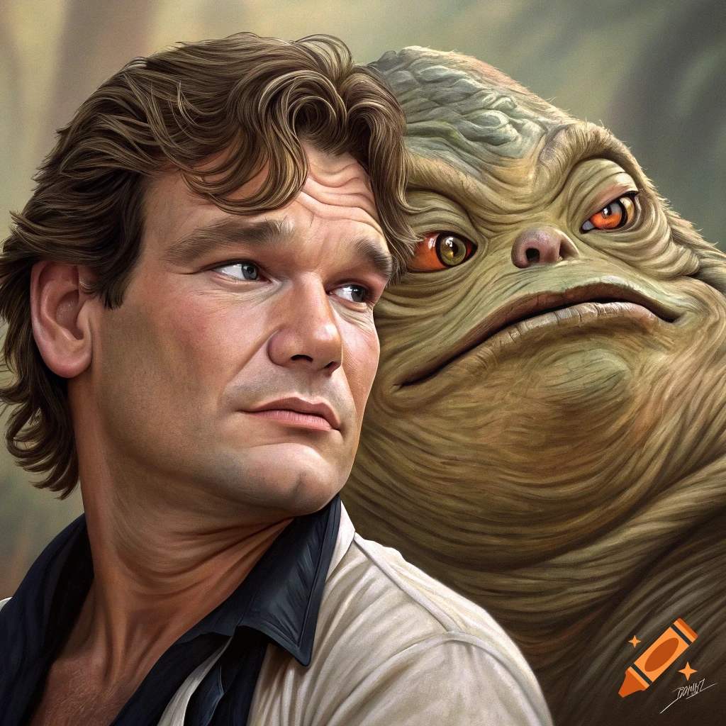 Jabba the Hutt with Patrick Swayze's face on Craiyon