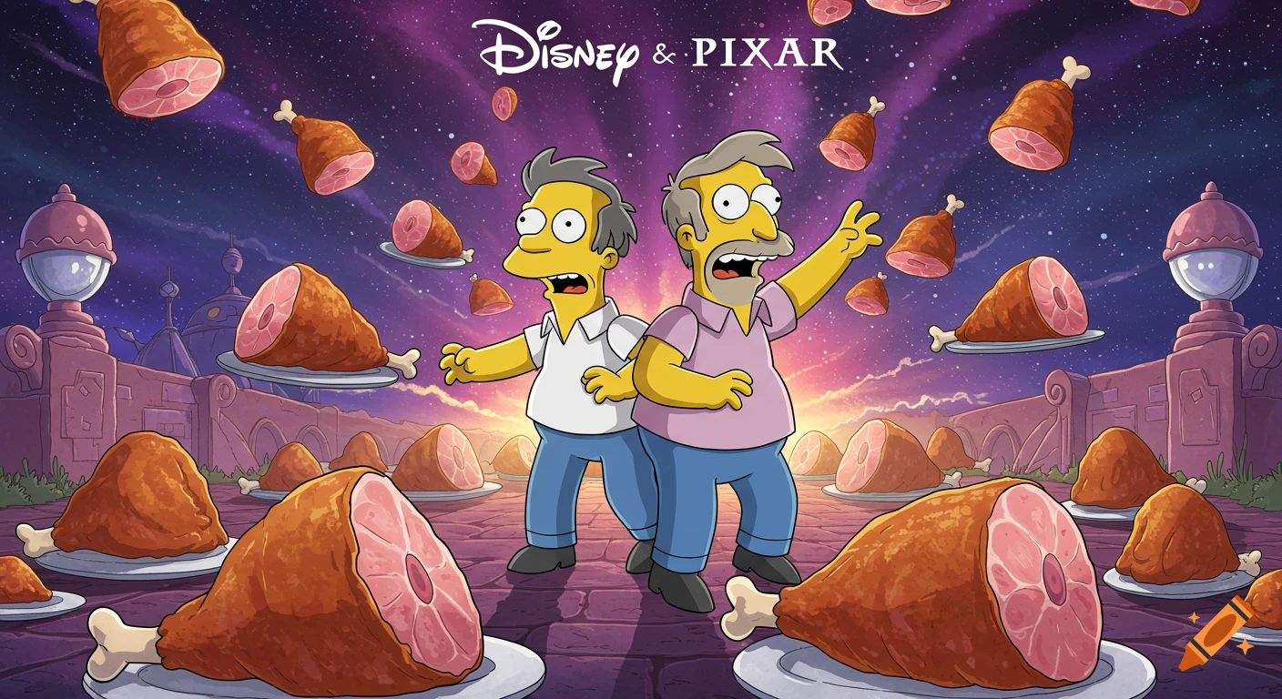 Gary Chalmers and Seymour Skinner in a Disney Pixar movie about steamed ...