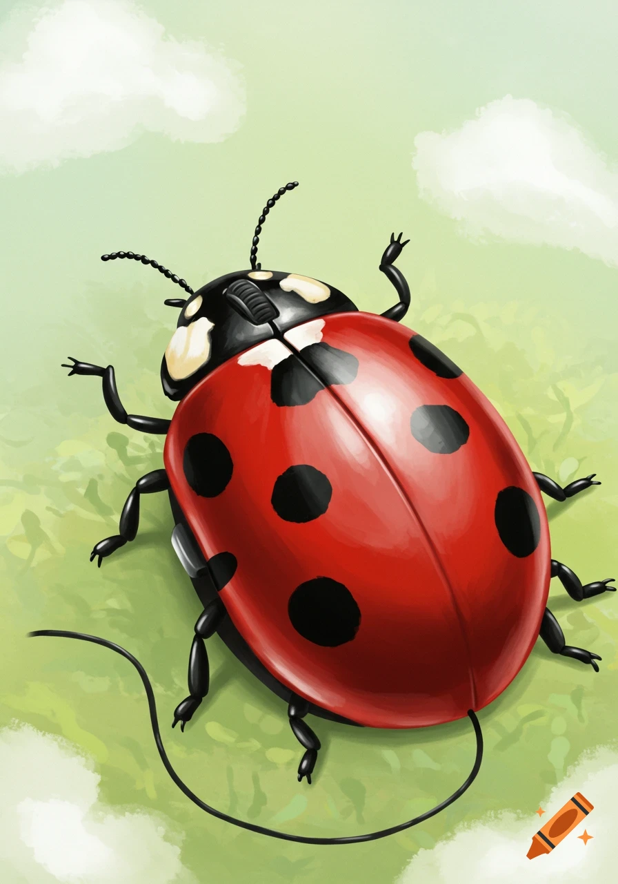 Ladybug computer mouse on Craiyon