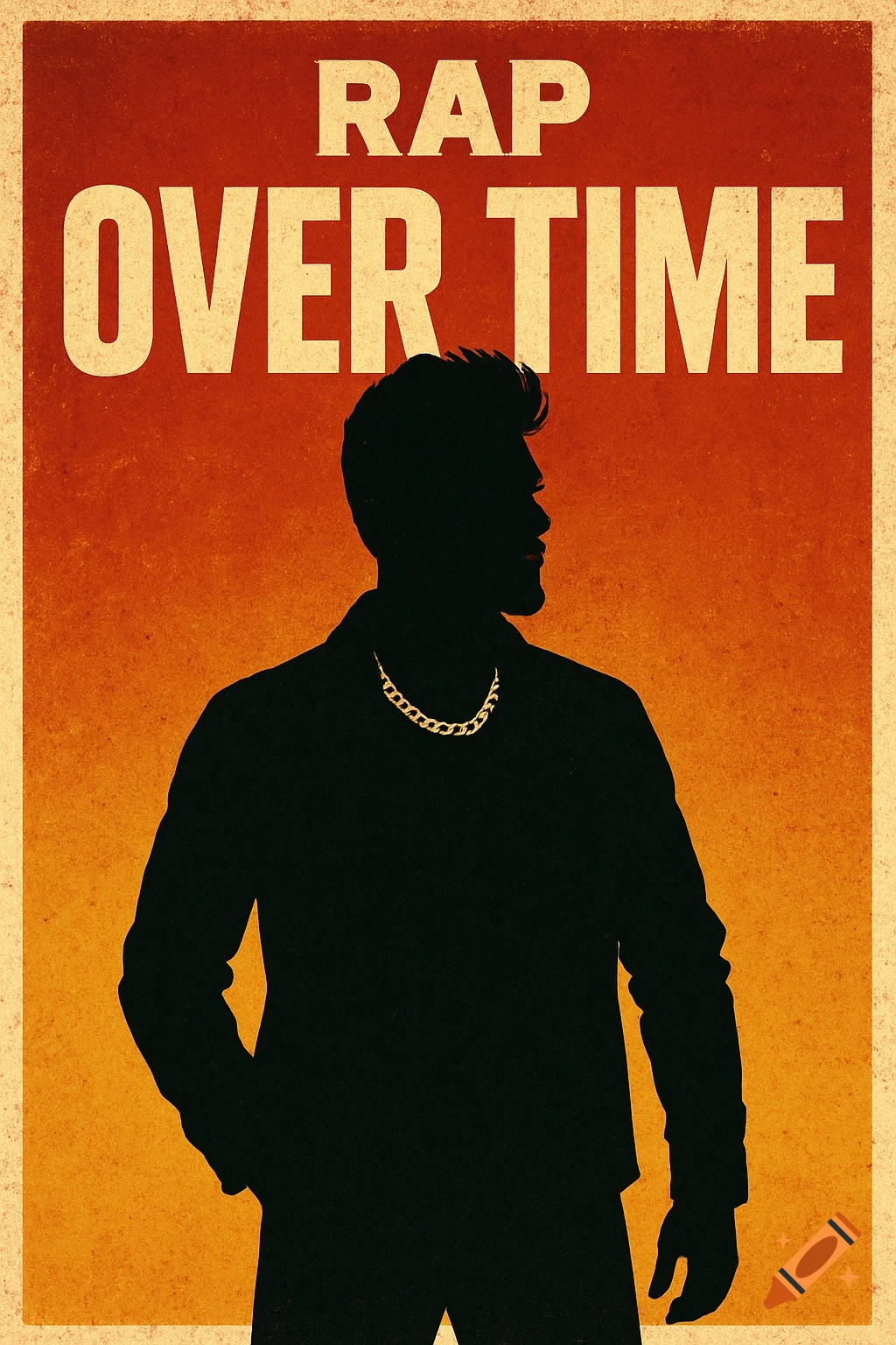 Painted style poster for a rap show in Texas, featuring a man singing ...