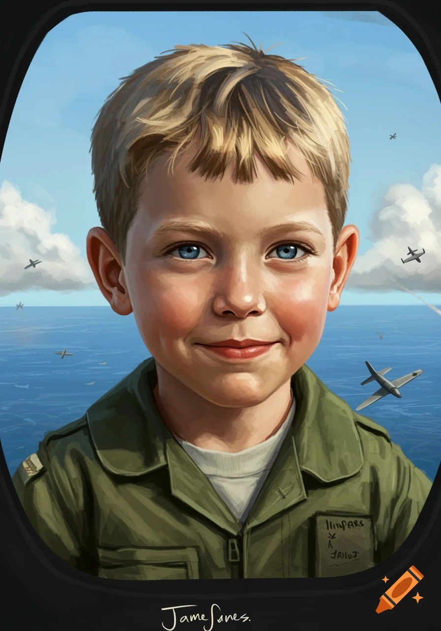 Story of a young boy remembering being a fighter pilot on Craiyon