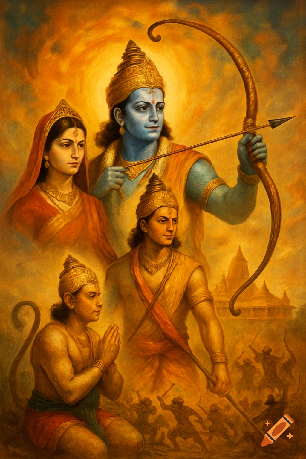 Ramayan poster on Craiyon