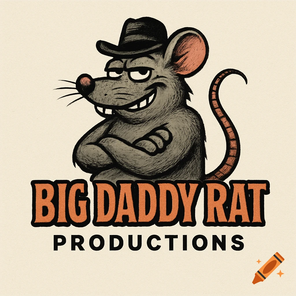 Cartoon beaver logo on a log with the text "GAWD DAM" below. on Craiyon