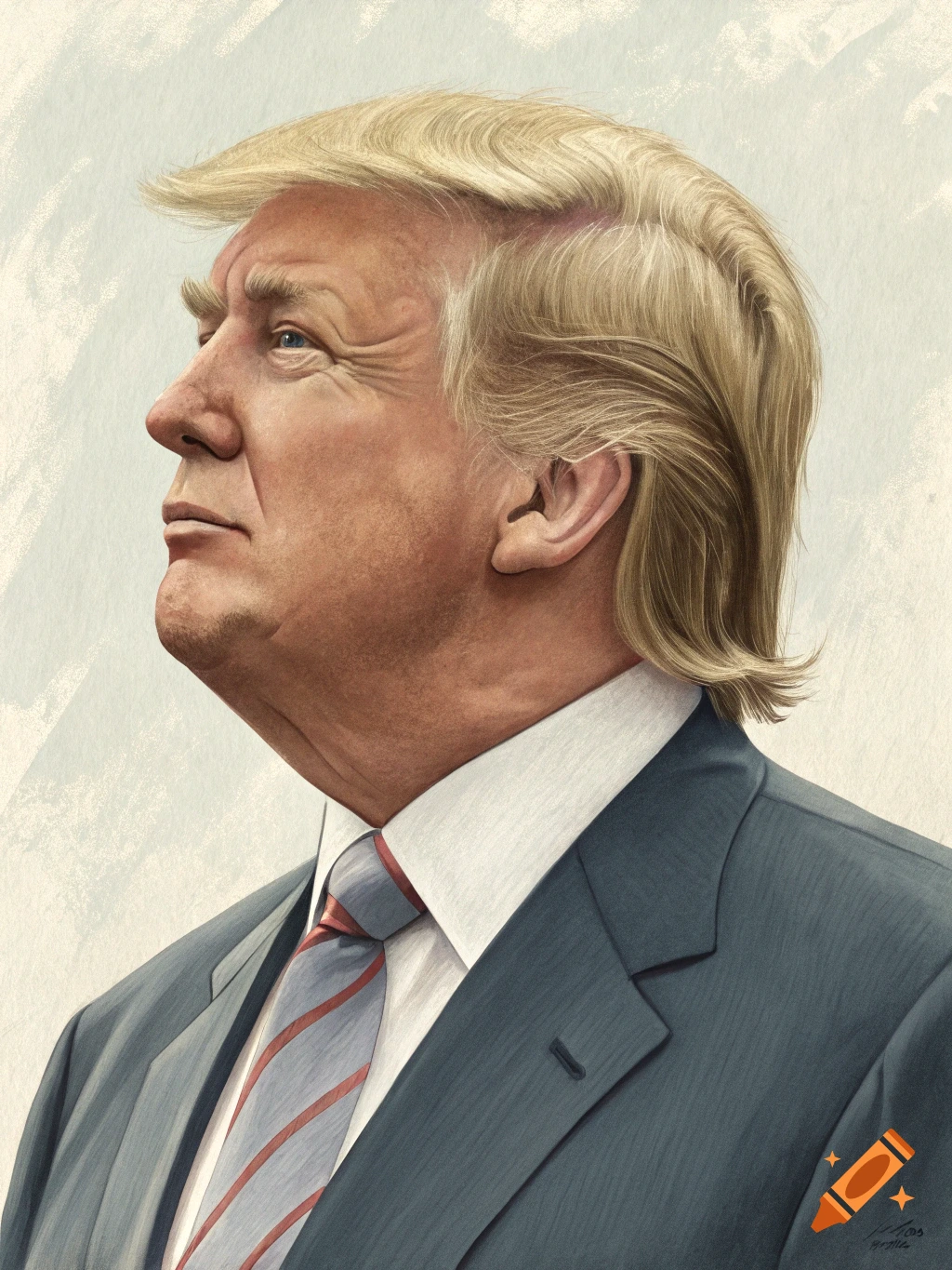 Realistic portrait of Donald Trump wearing Joker clown makeup and a ...