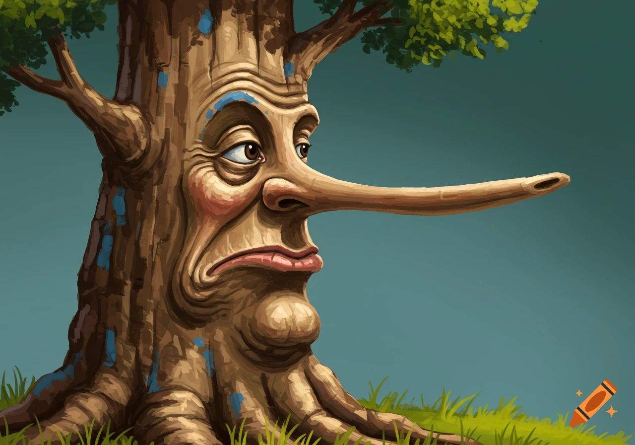 Close up illustration of a face with a large beard made of roots and ...