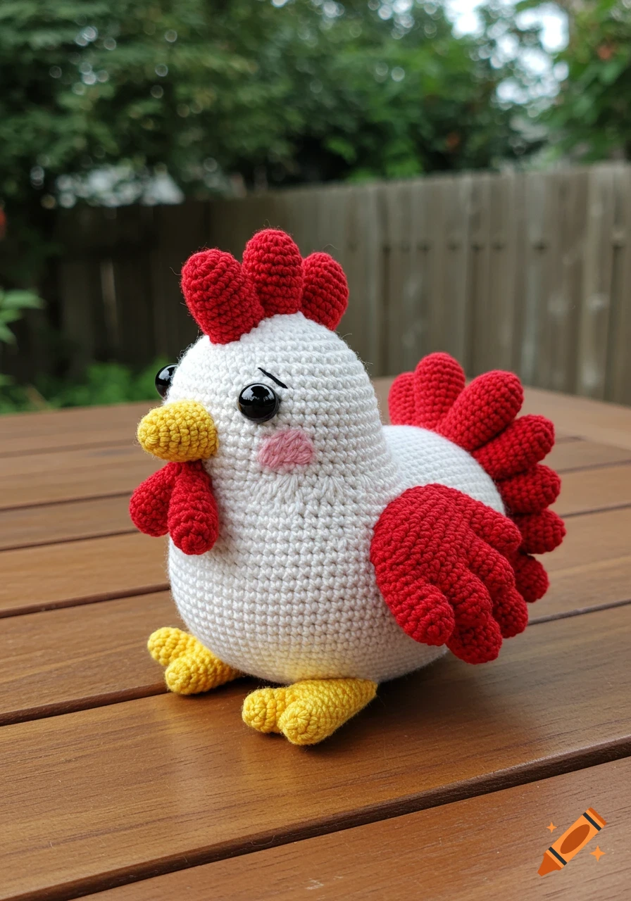 Amigurumi crochet chicken on Craiyon
