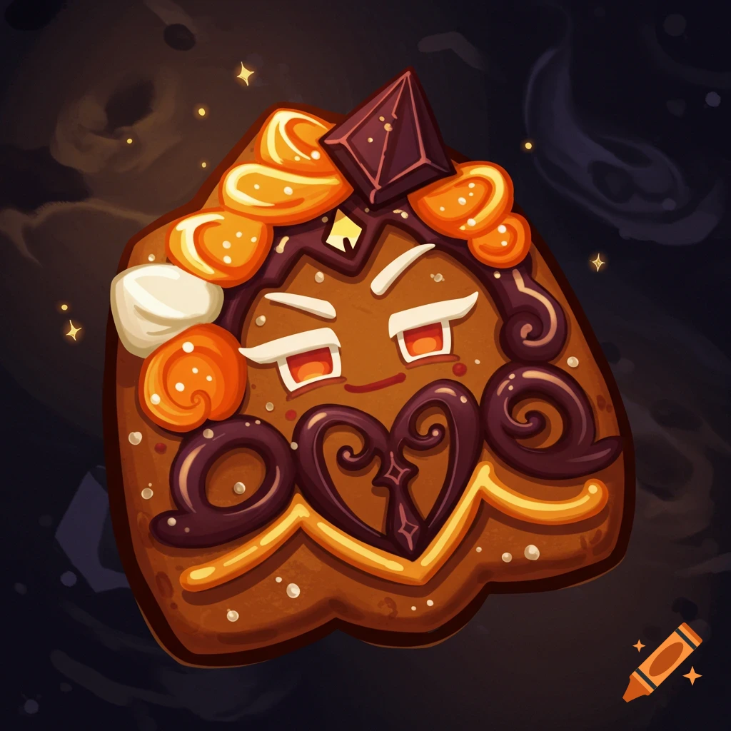 A cartoon cookie character with frosting decorations and a face on Craiyon