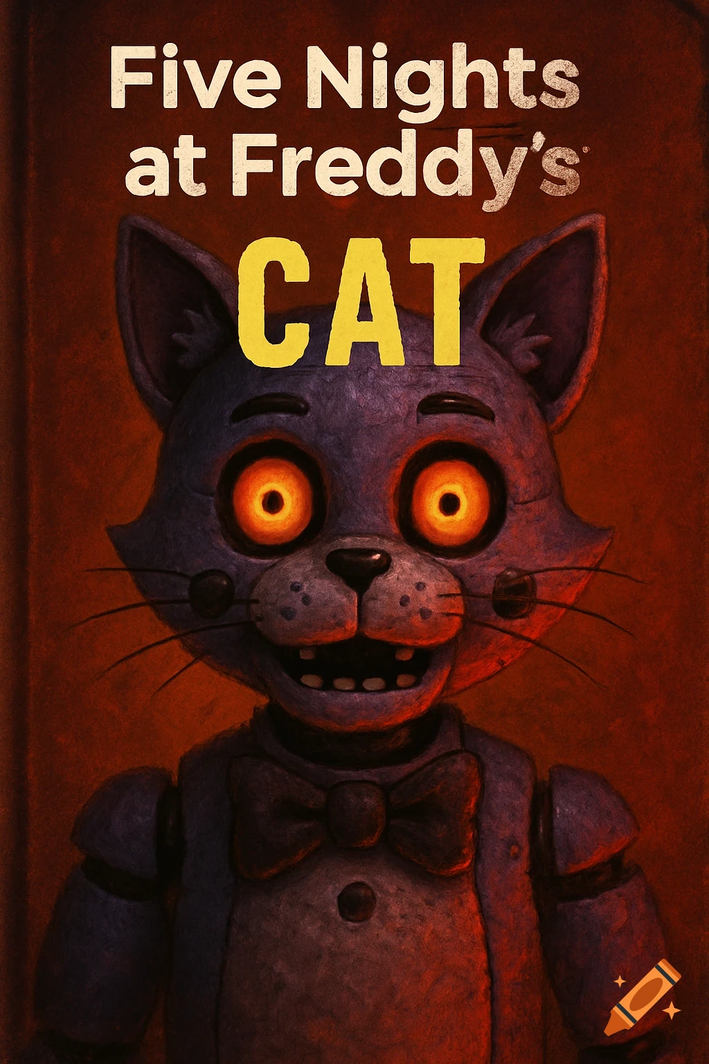FNAF cat book cover on Craiyon