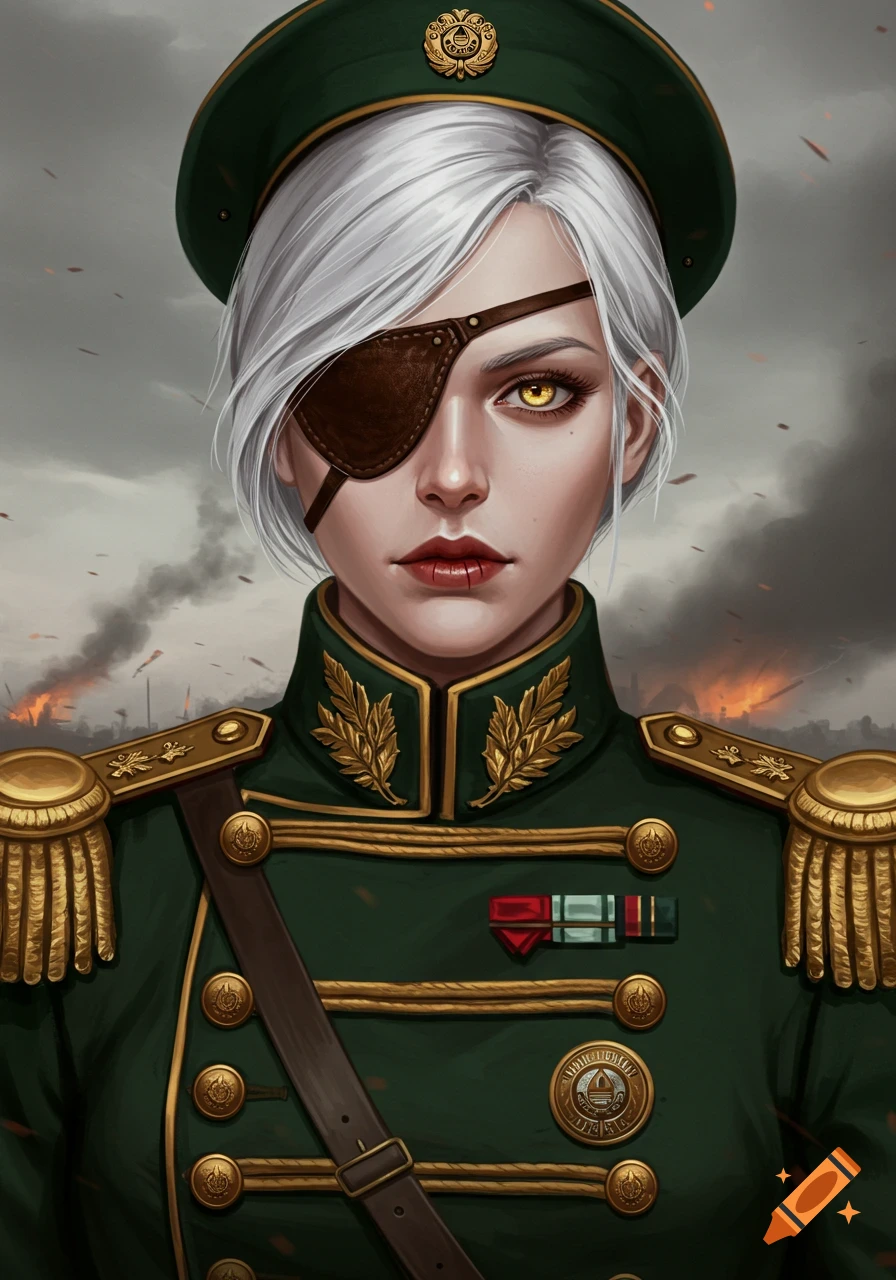 Female Army Officer Cartoon