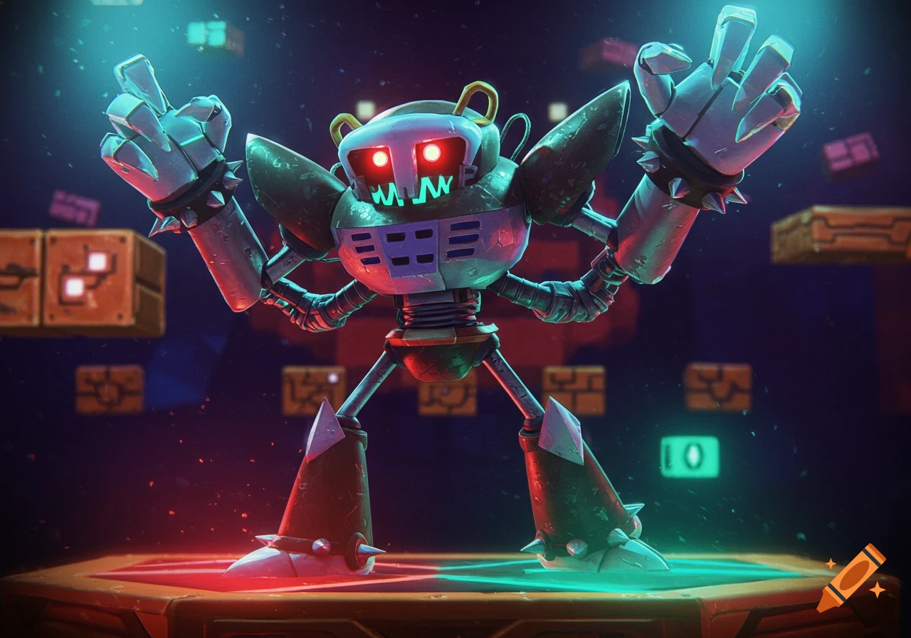 Omega from Friday Night Funkin' Mario's madness mod on Craiyon