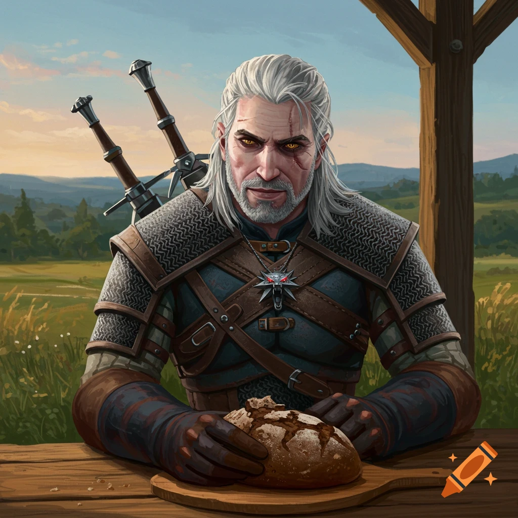 Gerald from The Witcher with a Fortnite skin on Craiyon
