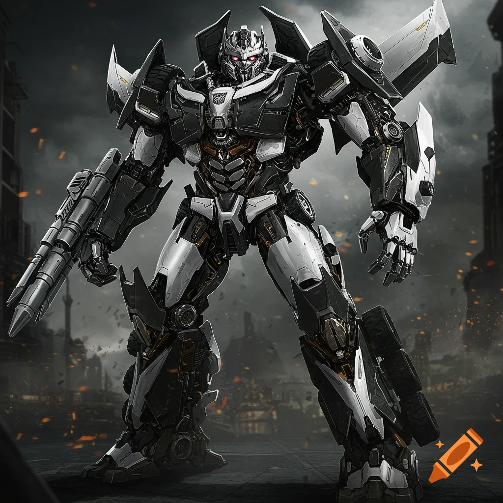 Black and white transformer on Craiyon