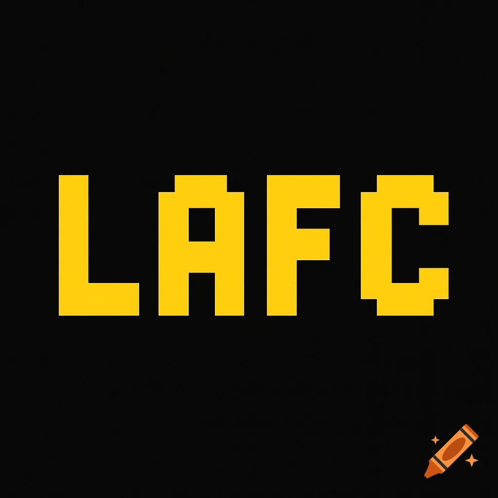 LAFC letters in pixelated Pacman style on Craiyon