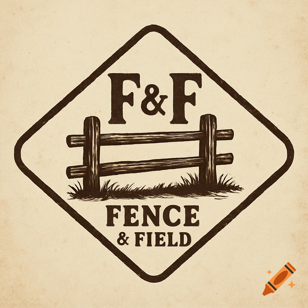 Landscaping logo with a plant, trees, and hills inside a circle and the ...