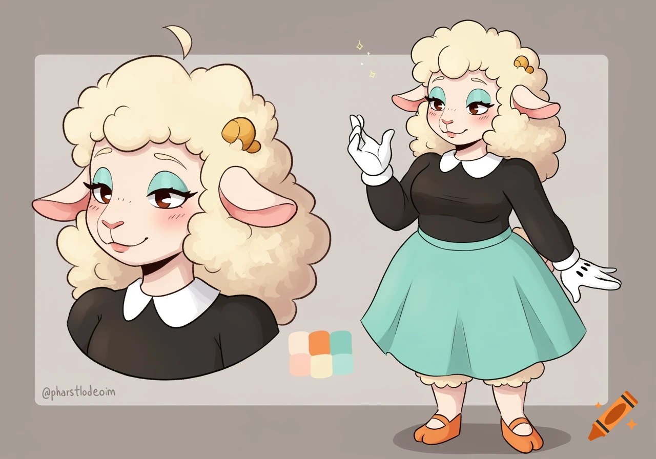 Two anime-style comic panels of a blonde girl. The first shows her ...