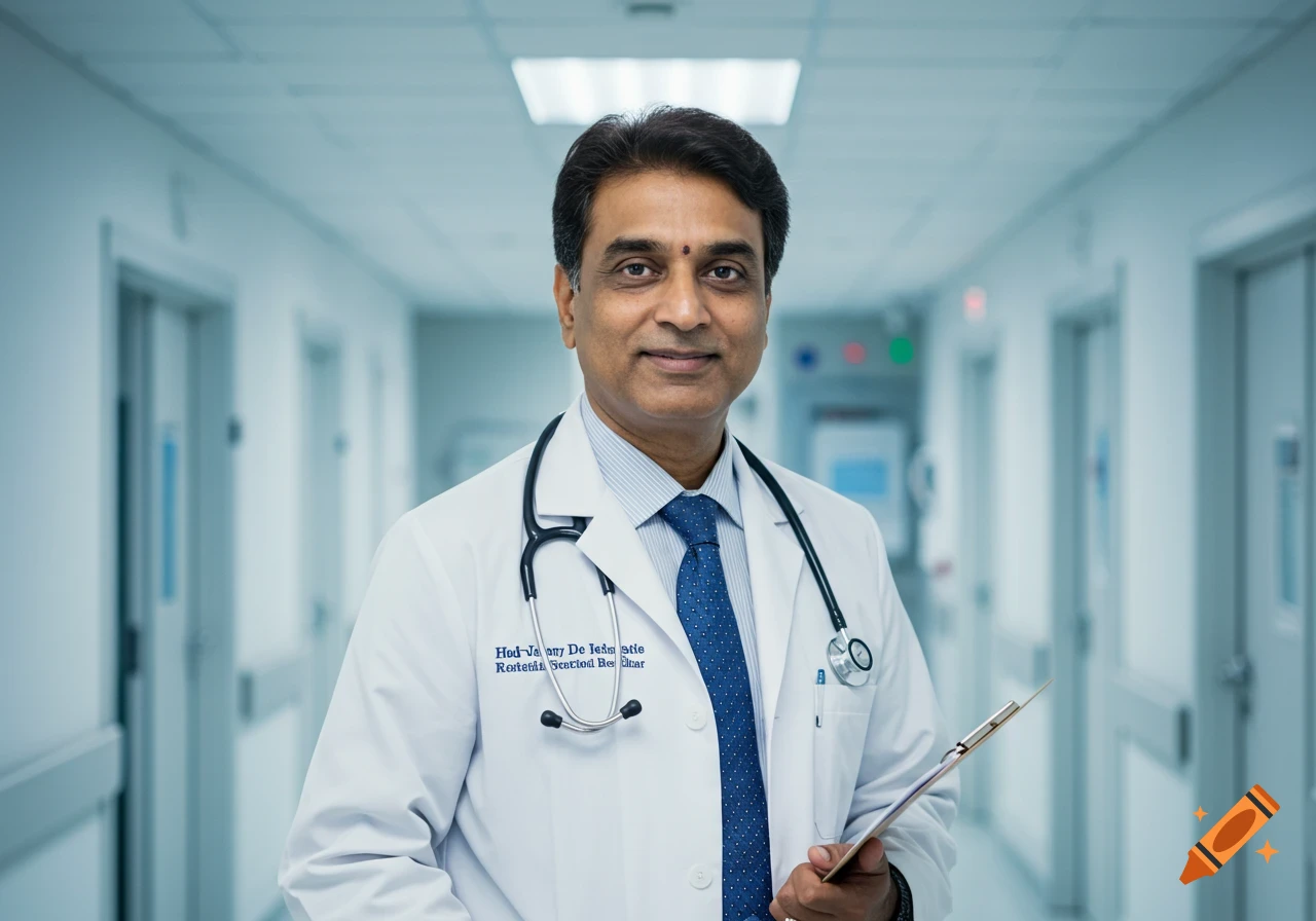 Doctor in color photograph on Craiyon