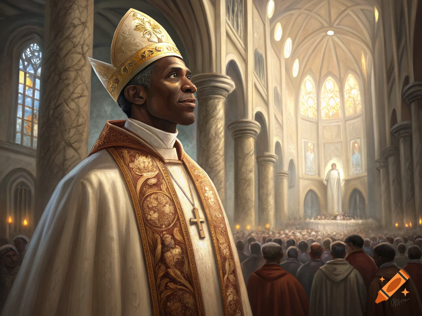 Photorealistic portrait of a man resembling Jeremy Clarkson dressed as ...