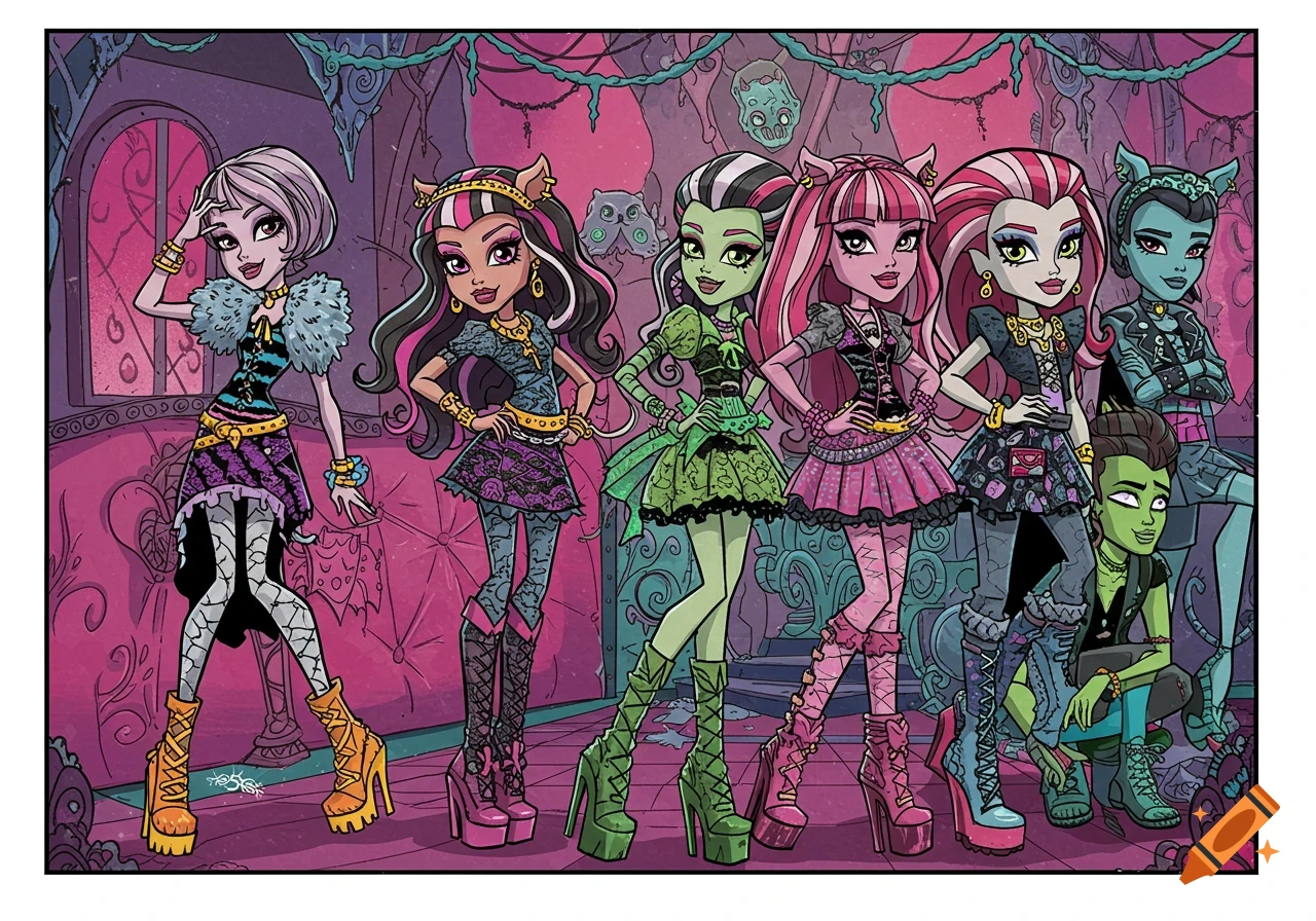Monster High images created on Craiyon