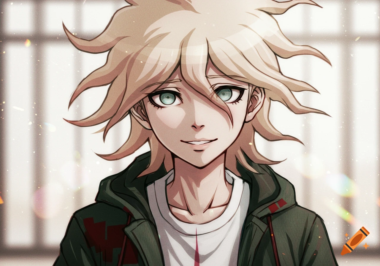 Anime portrait of a pink-haired girl smiling and holding candy on Craiyon