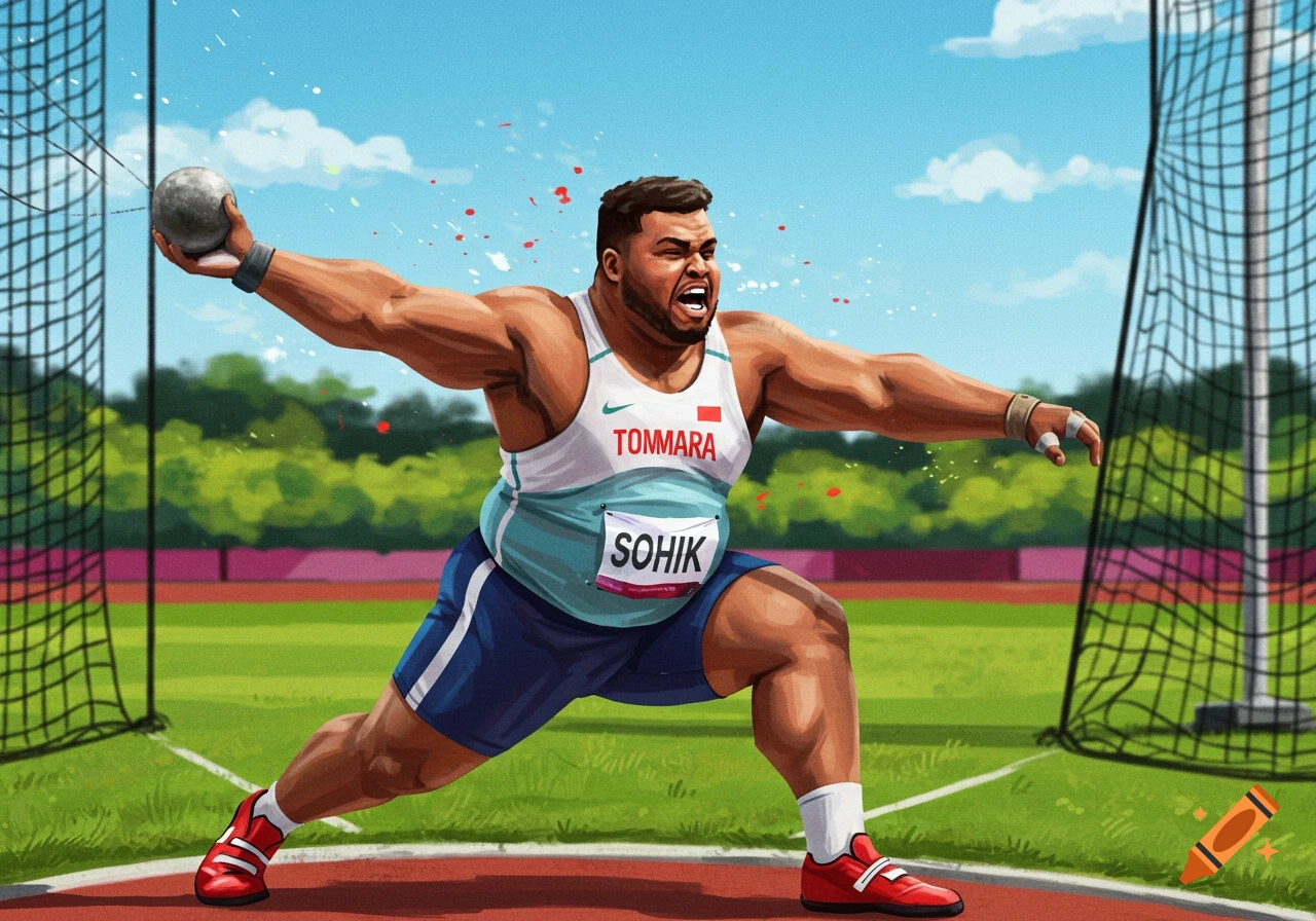 A small kid playing rugby against a massive muscular adult player. on ...