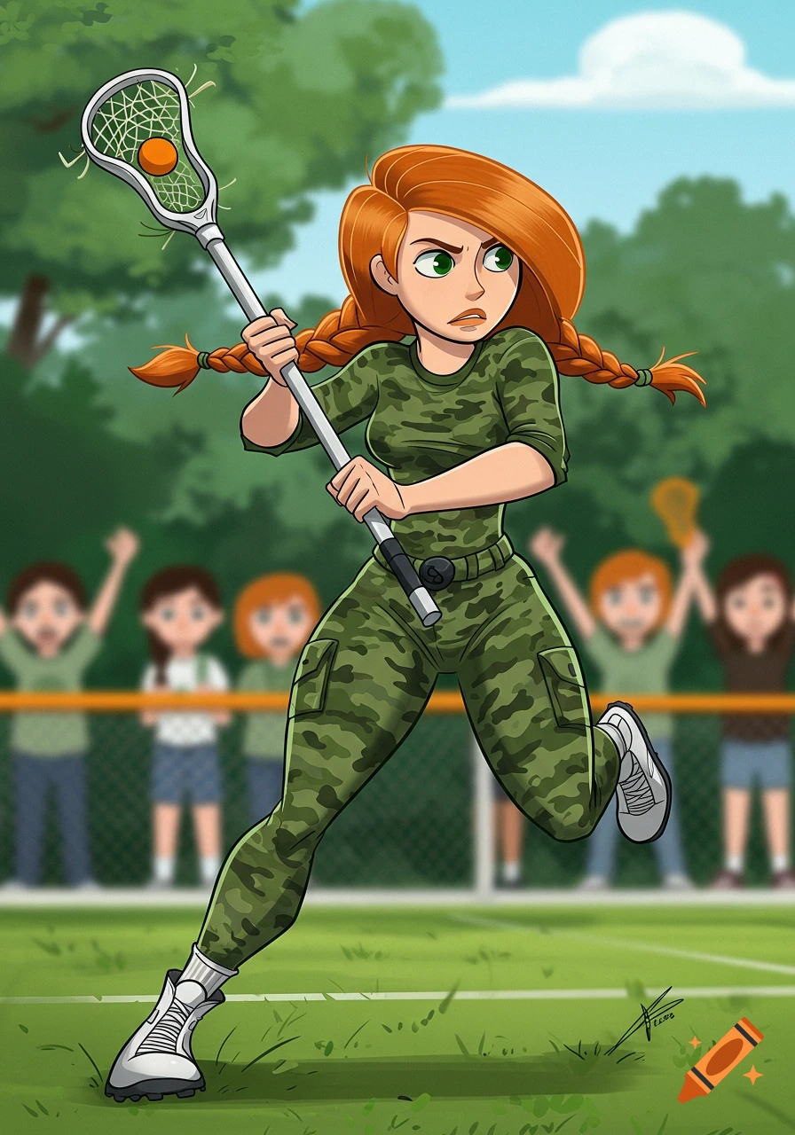 Cartoon of Kim Possible dressed as Pokemon's Lopunny, holding a ...