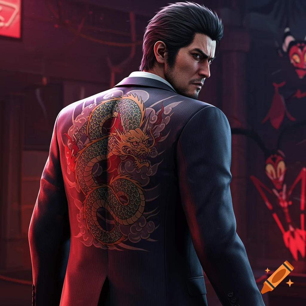 Kazuma kiryu tattoo - Bronctattooaus.com