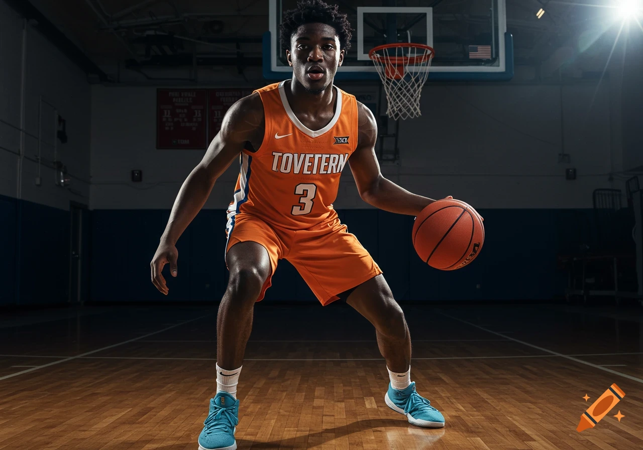 College basketball photo shoot on Craiyon