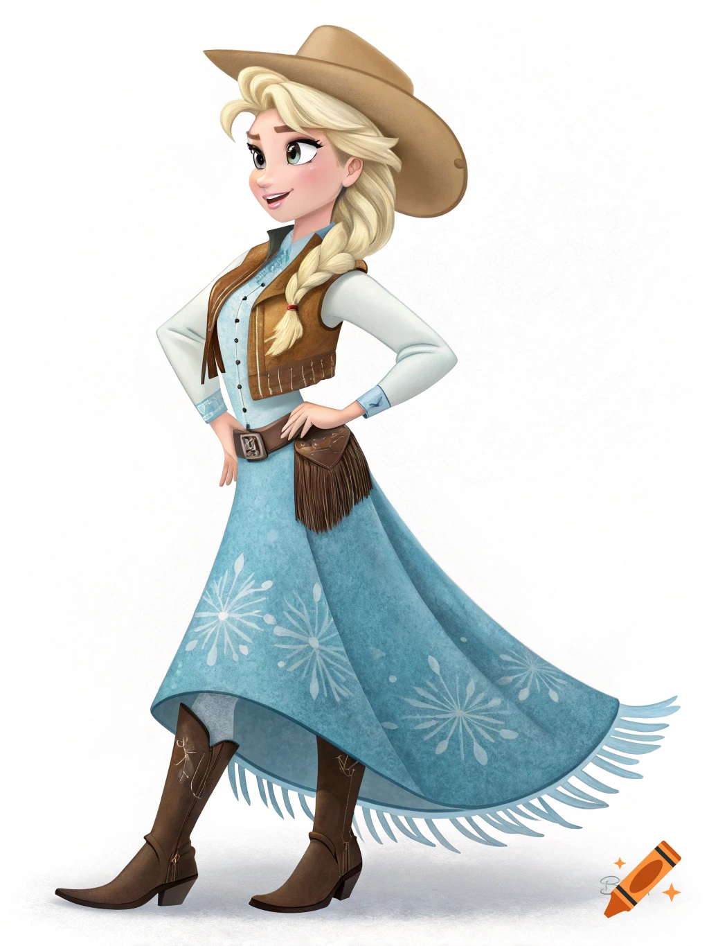 Cowboy Elsa on Craiyon
