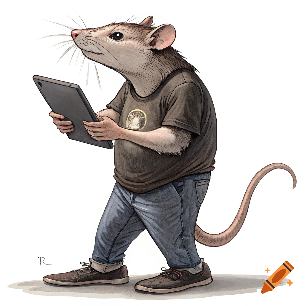 Elon Musk as an elongated musk rat on Craiyon