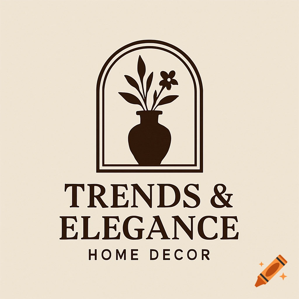 Trends and Elegance logo for home decor company on Craiyon