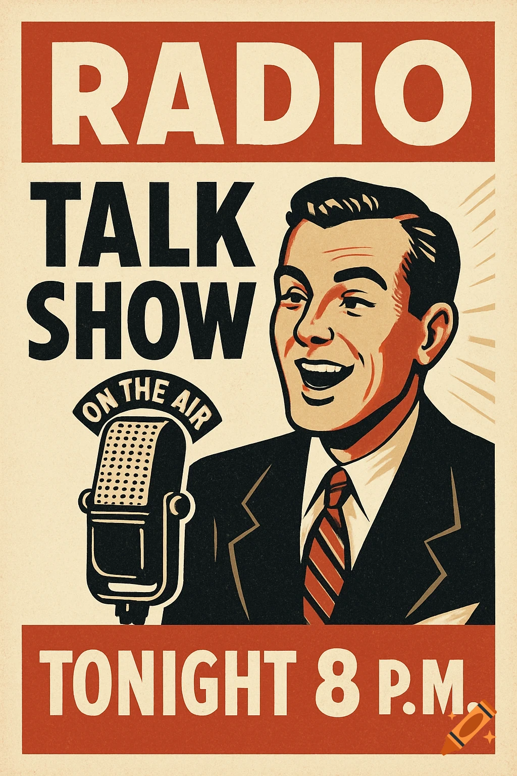 Cartoon pig with glasses above 'HAM RADIO CONFERENCE' text, logo style. on Craiyon