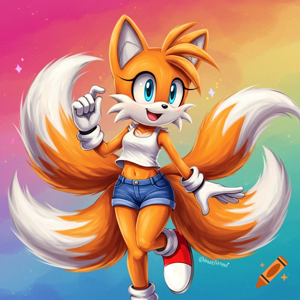 Tails Doll created on Craiyon