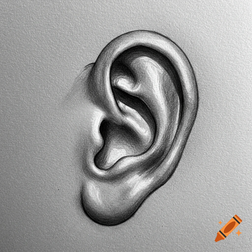 Detailed Pencil Drawing of a Human Face Study created on Craiyon