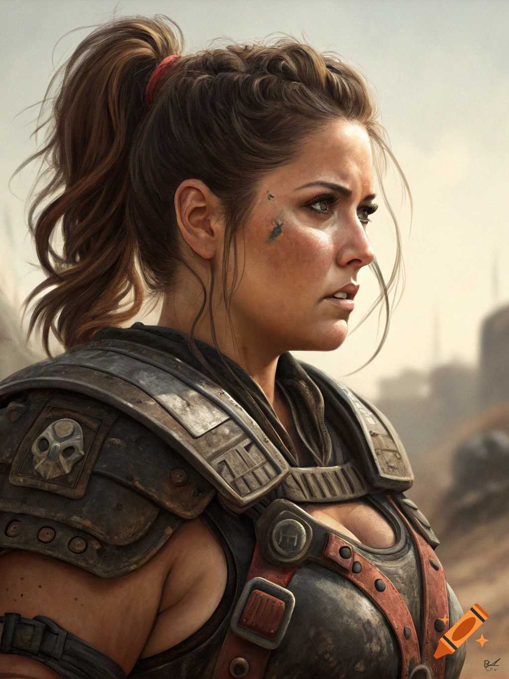 Bristol Palin as Sarah Connor and Sonya Blade in Gears of War on Craiyon