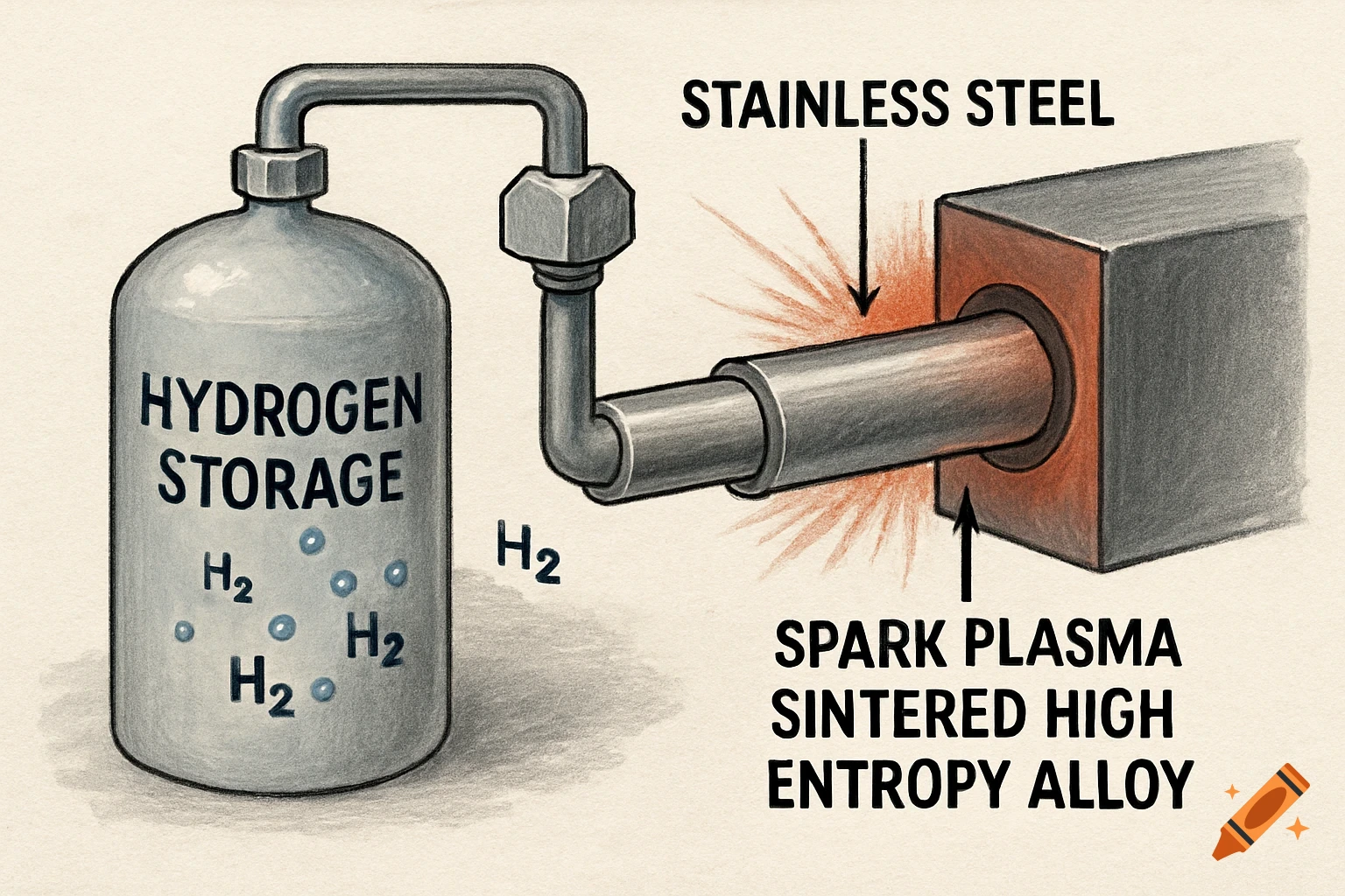 Diagram illustrating a UV water disinfection process in a pipe, showing ...