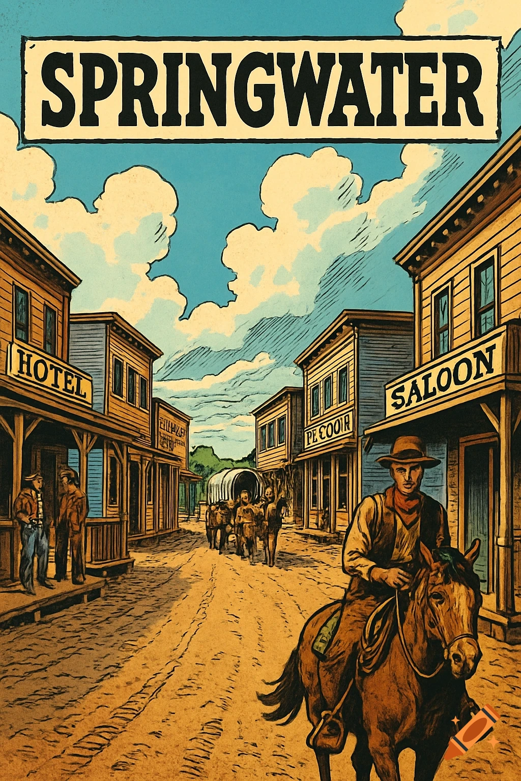 A retro welcome sign for Dentsville in a painted style. on Craiyon