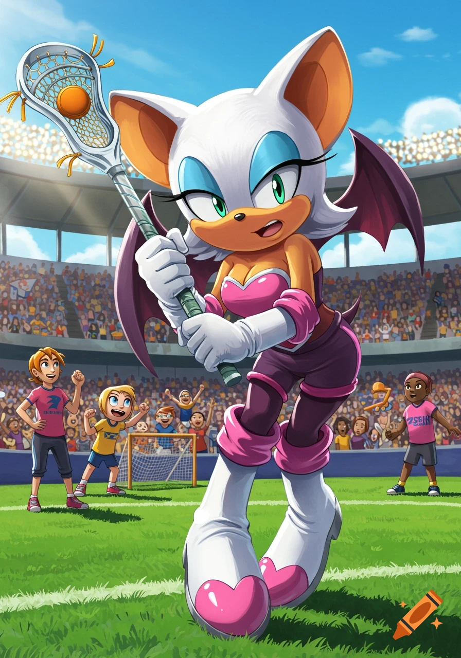 Cosplay of Rouge the Bat and Tails the Fox created on Craiyon