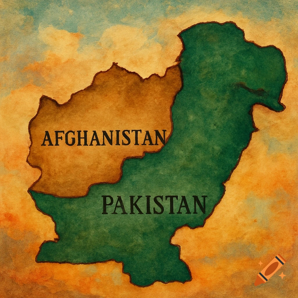 Pakistan Afghanistan union map on Craiyon