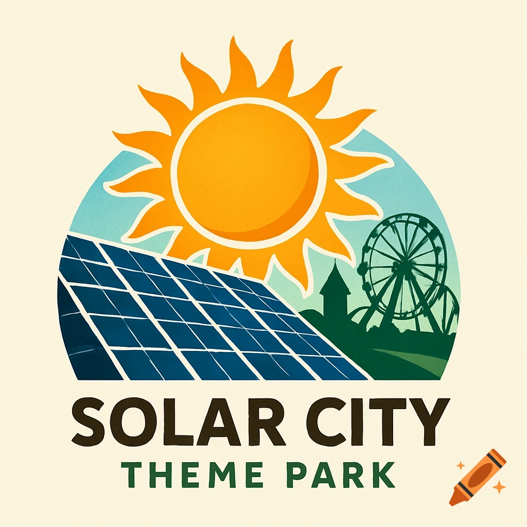 Simple illustrated logo for Little Land of Fun theme park featuring a ...