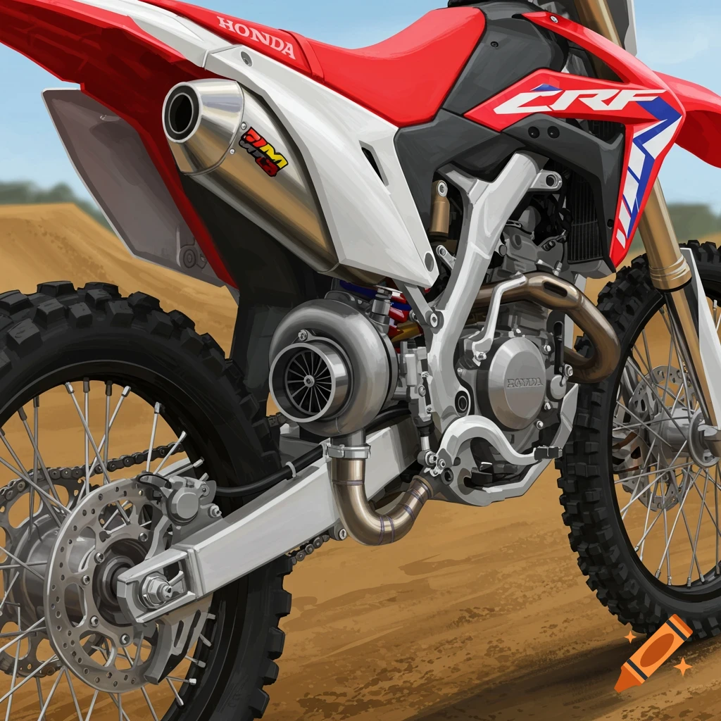 CRF150R with a turbo on Craiyon