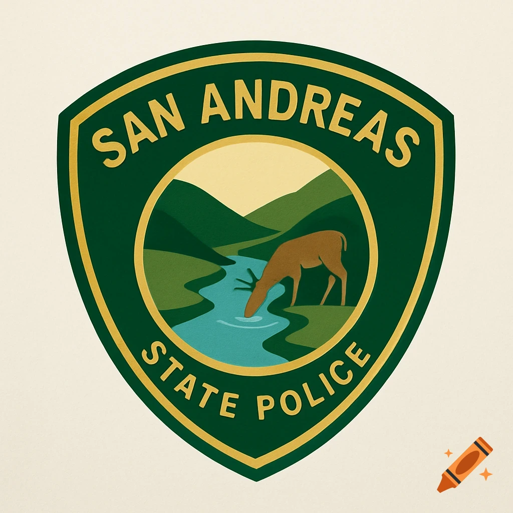 San Andreas State Police logo badge on Craiyon