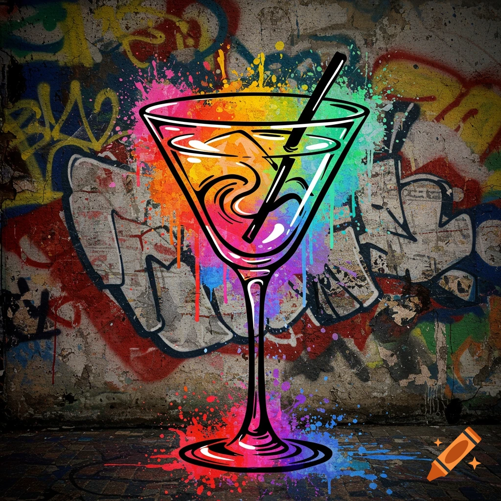 A cafe interior with tables and chairs and a mural of Pink Floyd's The ...