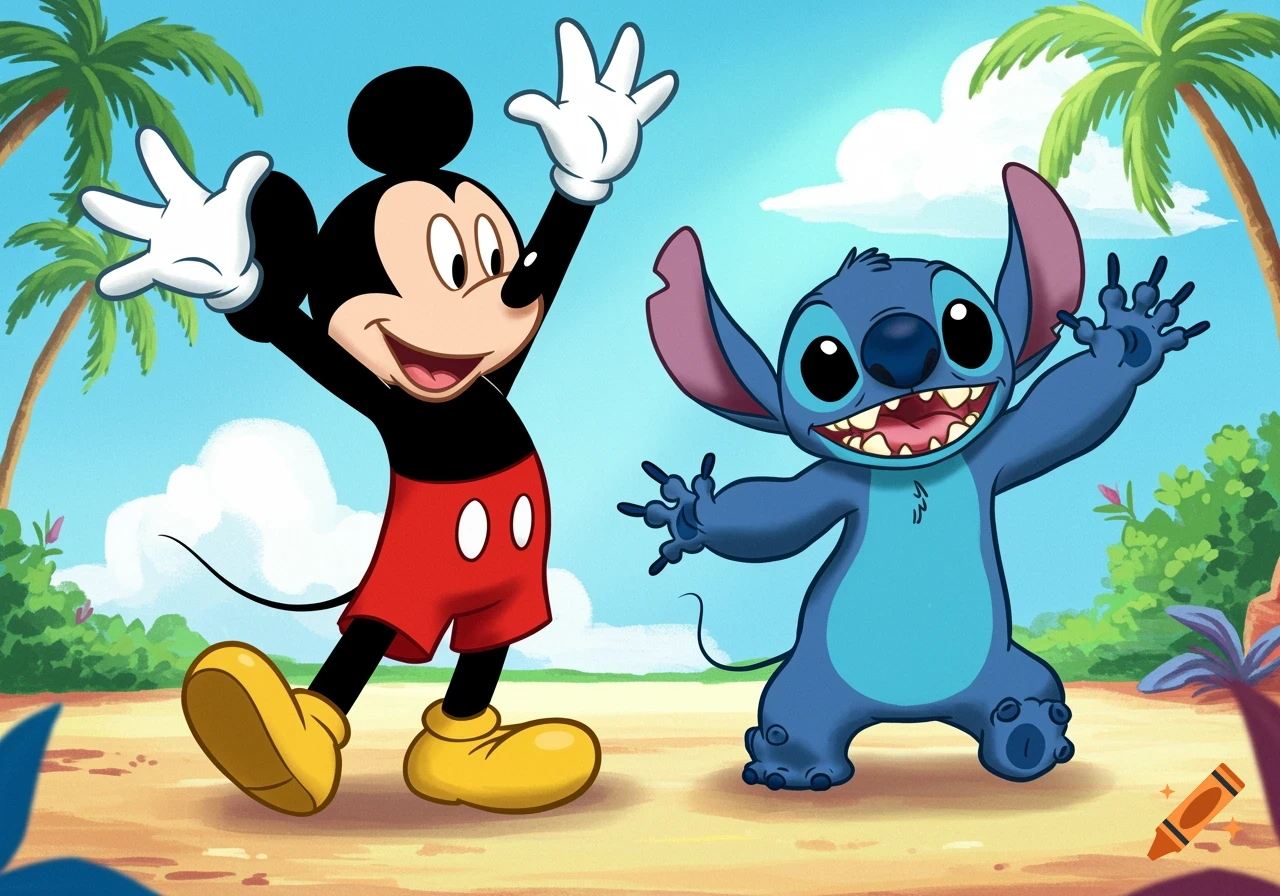 Mickey Mouse, Minnie Mouse, Donald Duck, Daisy Duck, Goofy, and Pluto ...