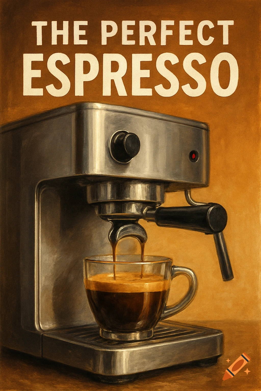 Espresso machine advertisement on Craiyon