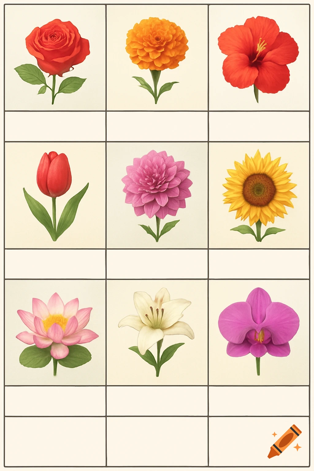 A painting of pink roses and other flowers on a yellow background with ...