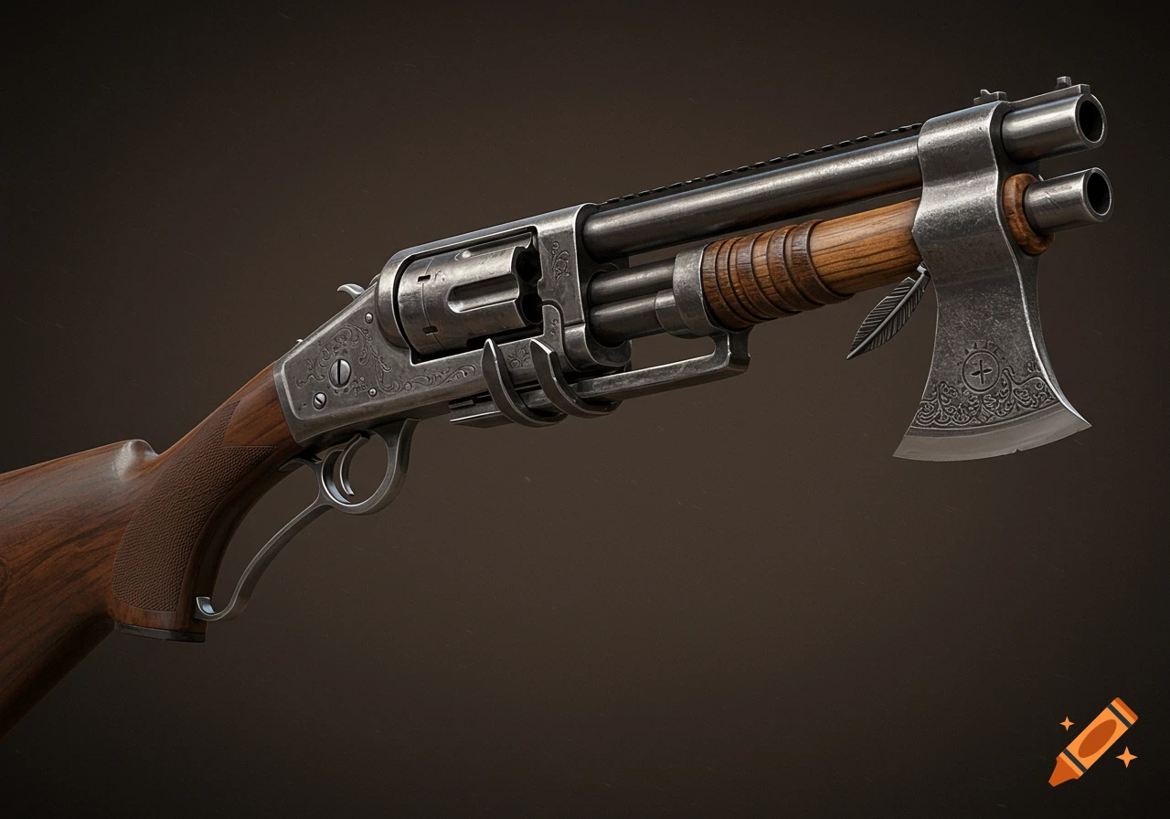 Close-up of a revolver. on Craiyon