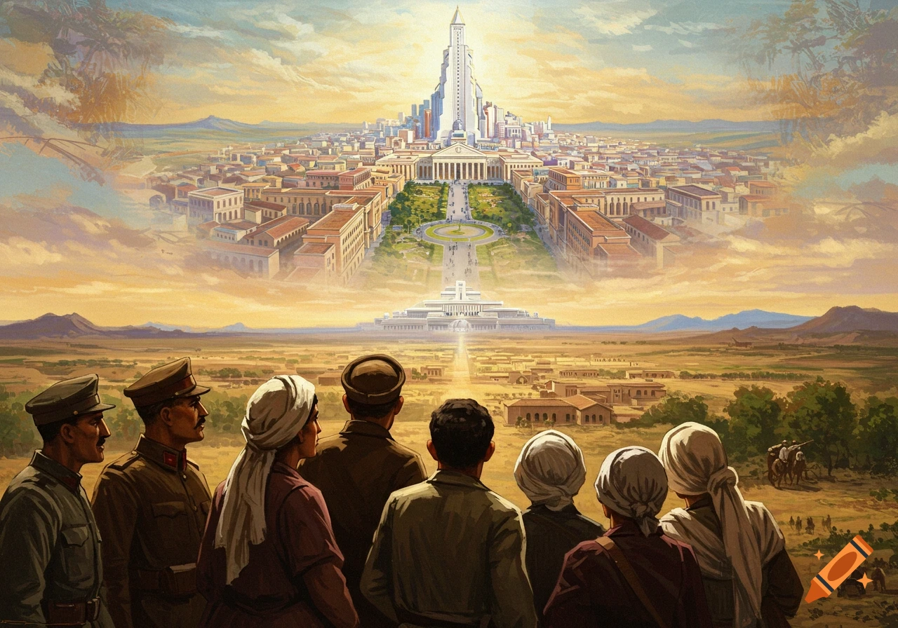 Italian colony vision of a city in Ethiopia on Craiyon