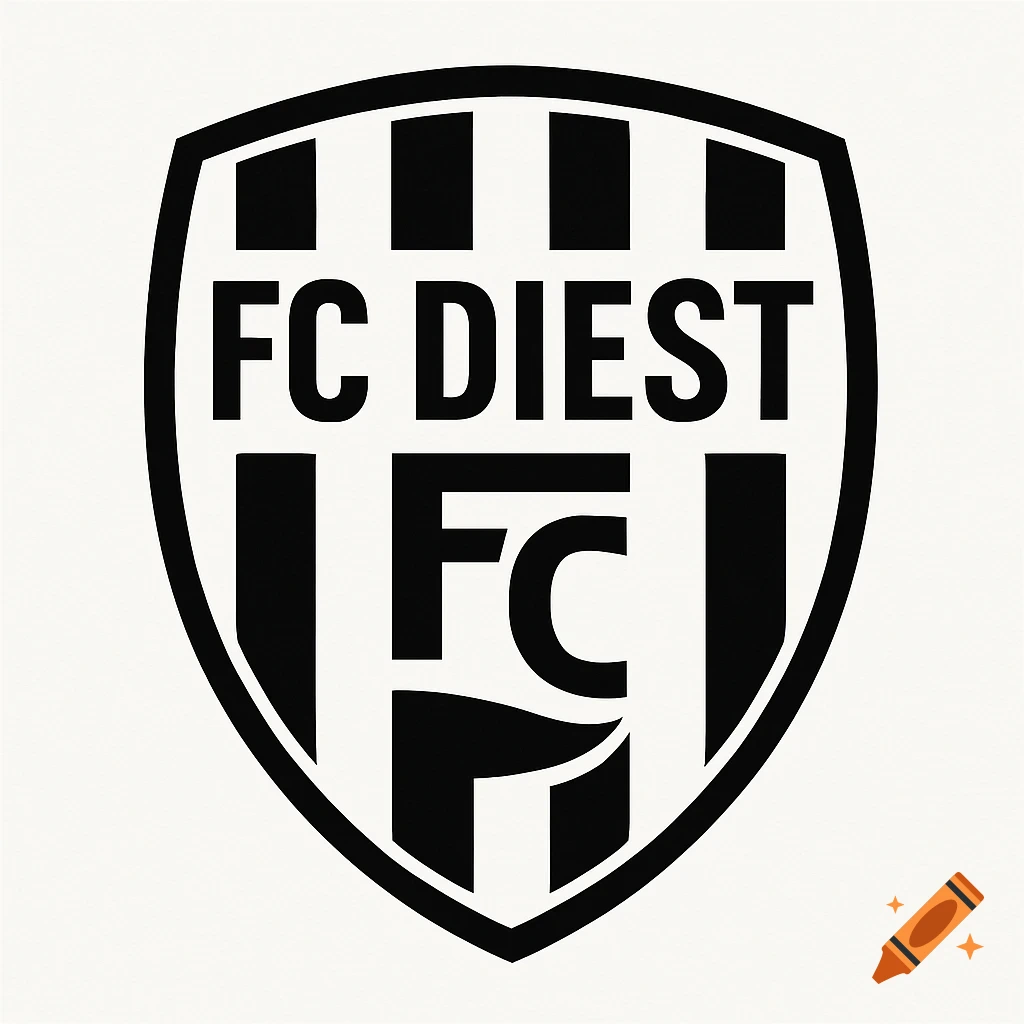 A black and white shield logo with vertical stripes, featuring the text ...